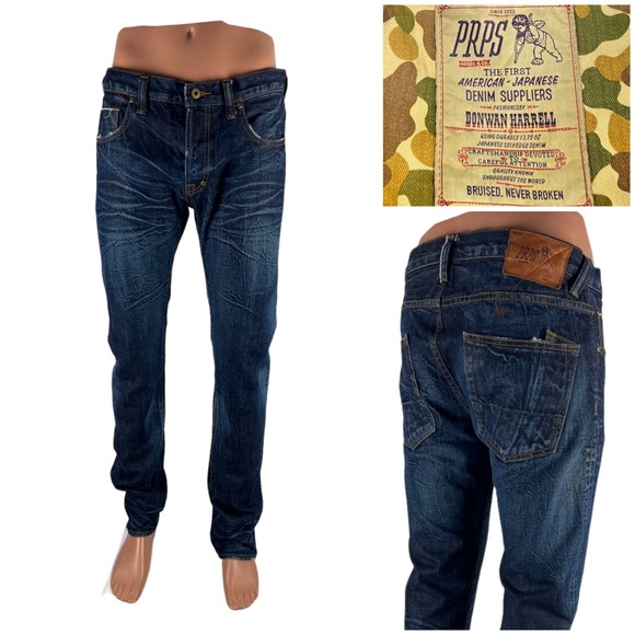 PRPS | Jeans | Prps Donwan Harrell Jeans Straight Leg Selvedge Button Fly 34 X 34 Actual Euc ...